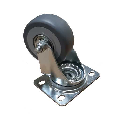 Grey Rubber Caster: Hon-Mark Hardware
